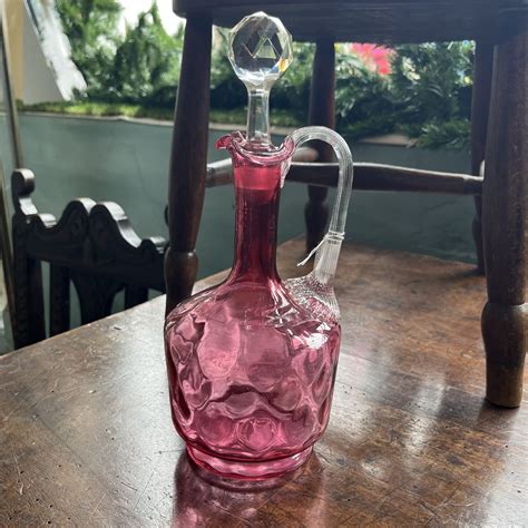 Victorian Ruby Glass Decanter With Faceted Stopper C 1890 Moorabool Antique Galleries
