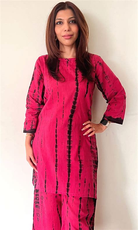 Cotton Mul Tie And Dye Coord Set Baareeki