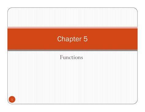 chapter 5 functions byebyee functions chapter 5 overview introduction to function types of