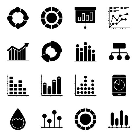 Pack Of Graphs Flat Icons 13977558 Vector Art At Vecteezy