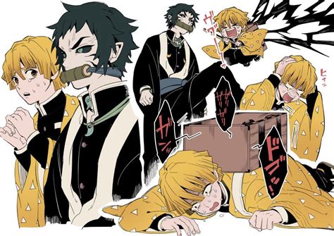 on Twitter これは獪岳くん 鬼 を連れ歩く善逸の雷兄弟の今朝採れた新鮮な幻覚 Fanarts Anime Anime