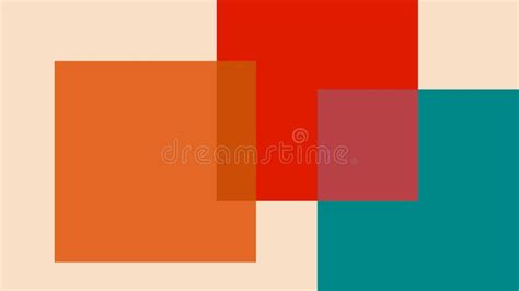 Abstract Composition Overlapping Squares In Retro Stock Vector Illustration Of Funky Squares