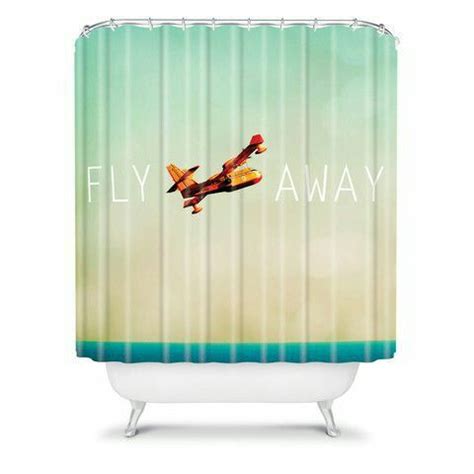 Airplane Bathroom Shower Curtain