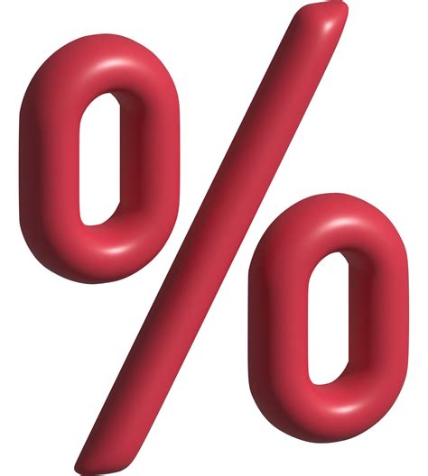3d Icon Percentage 17339032 Png