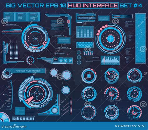 Abstract Future Concept Vector Futuristic Blue Virtual Graphic Touch User Interface Hud For