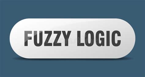 fuzzy logic button fuzzy logic sign key push button stock vector
