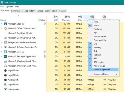Monitor App Power Usage In Windows 10 Task Manager