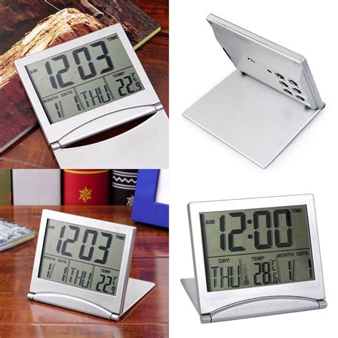 Mini Folding Lcd Digital Alarm Clock Desk Table We Grandado