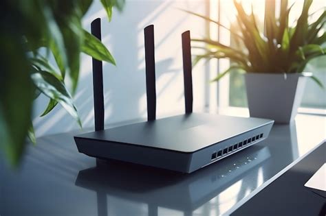 premium photo innovative modern highspeed internet router for office or home networking