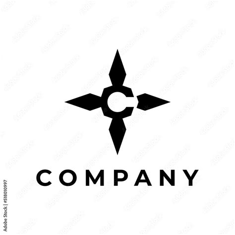 Letter C Compass Logo Design Stock Vector Adobe Stock