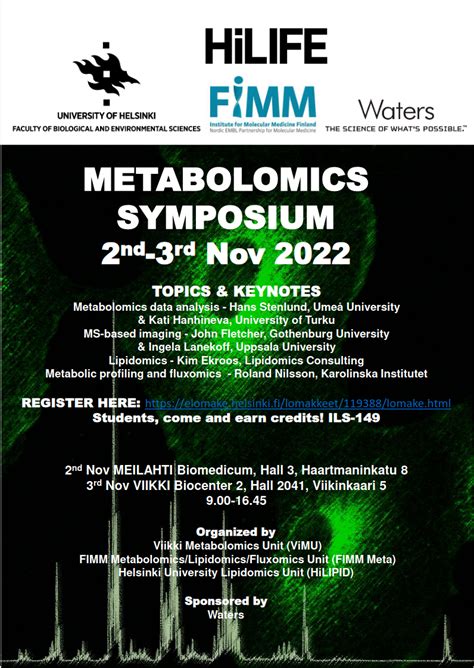 Metabolomics Symposium At University Of Helsinki International Lipidomics Society