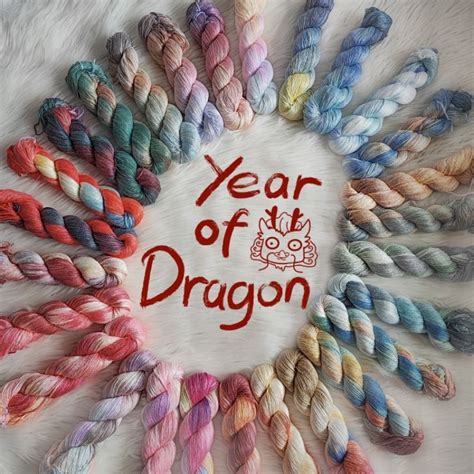 Year Of Dragon Hand Dyed Knitting Yarn 100 Bamboo Sport Weight Small