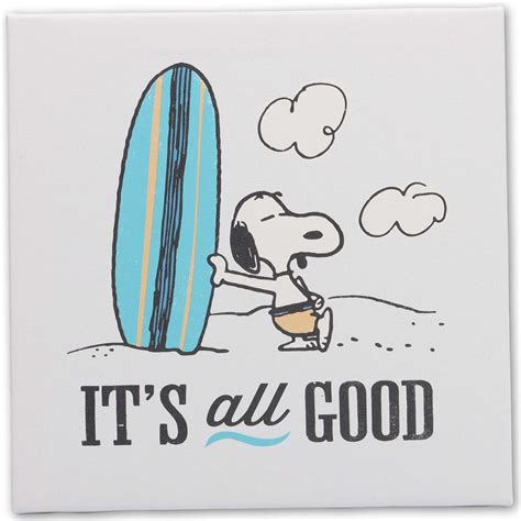 Peanuts Snoopy Its All Good Surfer Gallery Wrapped Canvas