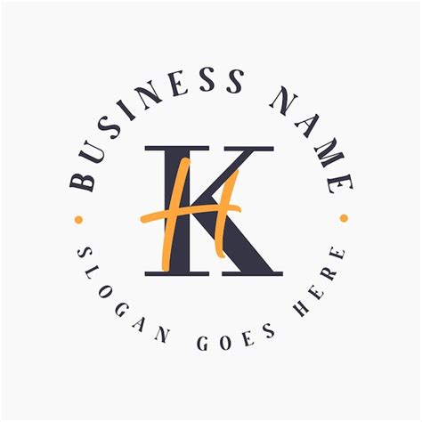 Premium Vector Elegant Letter Kh Initials Logo For Corporate Branding