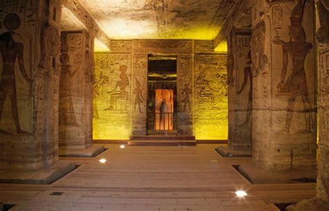 Download Designed Columns Inside The Great Temple Of Abu Simbel