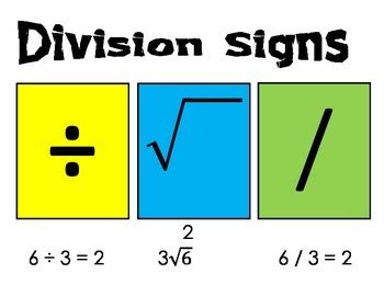 Math Divide Sign