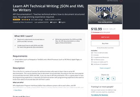 Learn Api Technical Writing Json And Xml For Writers Udemy Doctoolhub