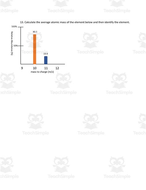 Average Atomic Mass Practice By Teach Simple