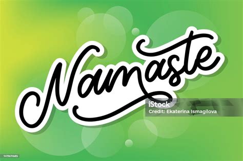 손으로 그린 나마스테 문자 인도 인사말 힌디어 안녕하세요 세련된 필기체 필기 현대적인 서예 격리된 벡터 그림입니다 개념에 대한 스톡 벡터 아트 및 기타 이미지 Istock