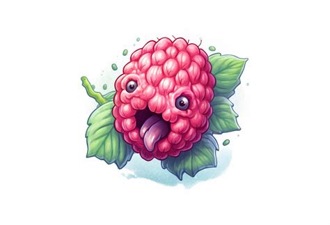 Cute Raspberry Color Splash Graphic By Poster Boutique · Creative Fabrica