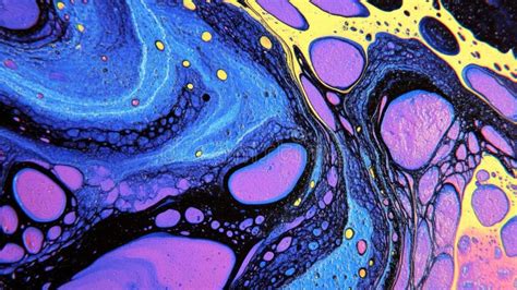 Abstract Fluid Art With Vibrant Colors And Swirling Patterns Stock