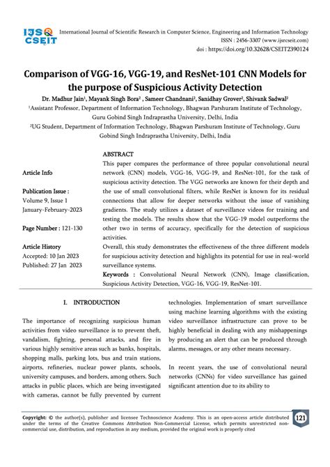 Pdf Comparison Of Vgg 16 Vgg 19 And Resnet 101 Cnn Models For The