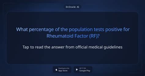 What Percentage Of The Population Tests Positive For Rheumatoid Factor