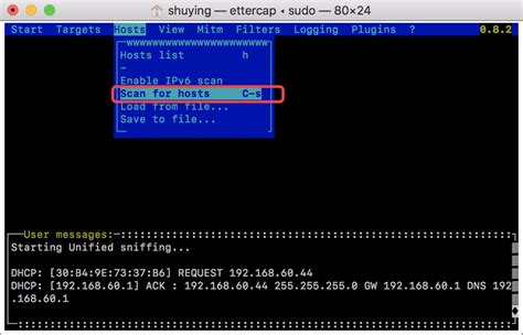 Choose Hosts Scan For Hosts Press The Enter Key The Program Crashes · Issue 928 · Ettercap