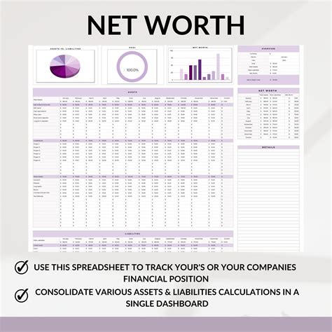 Net Worth Tracker Spreadsheet Template For Google Spreadsheet Personal Finance Budget Dashboard