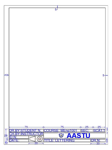Engineering Drawing Title Block Pdf