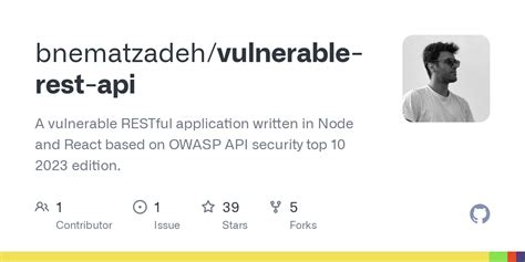 GitHub Bnematzadeh Vulnerable Rest Api A Vulnerable RESTful Application Written In Node And