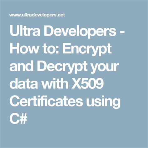 Windows Azure And X509 Certificates Practical Development