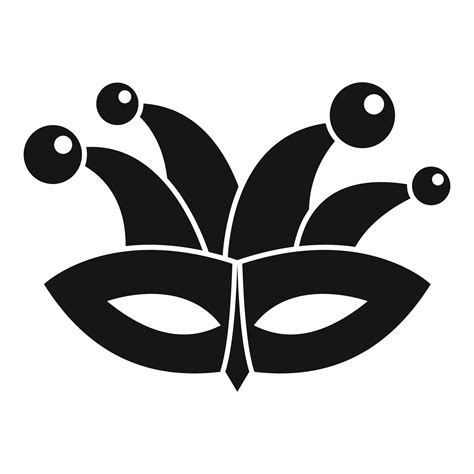 Black And White Jester Mask With Bells Showing Amusement Park Fun