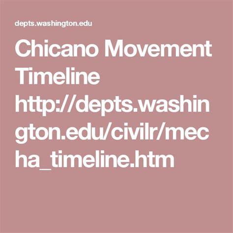 Chicano Movement Timeline Civilrmecha