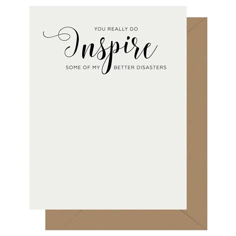 Inspire Crass Calligraphy Letterpress Greeting Card Letterpress Jess