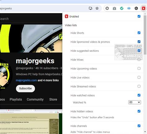 download control panel for youtube majorgeeks