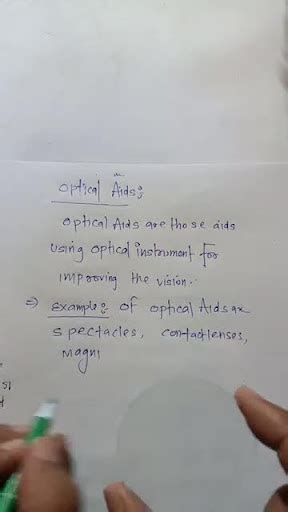 What Are Optical Aids And Non Optical Aids Explain Filo