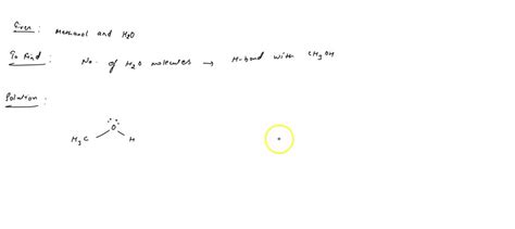Solvedhow Many Hydrogen Bonds Form Between Methanol Molecules Draw