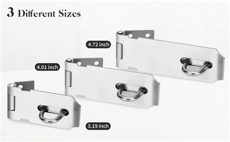 Quality Life 3in Gate Hasp Latch Lock Stainless Steel Door Safety