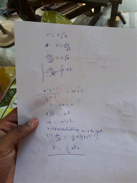 Example 3 17 The Velocity Of Particle Moving In The Positive Direction Of X Axis Varies As Av