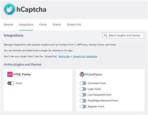 Integrate Hcaptcha Html Forms Wordpress Plugin