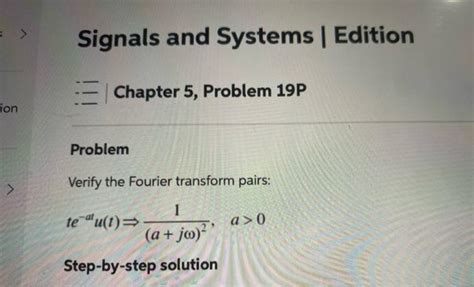 solved signals and systems edition chapter 5 problem 19p