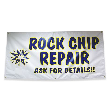 Rock Chip Windshield Repair Banner Promotion Advertising Delta Kits