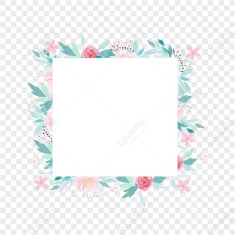 자유형 수채화 일러스트 레이스 경계꽃다발웨딩디자인 Png 일러스트 무료 다운로드 Lovepik