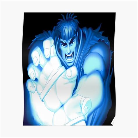 Ryu Hadoken Remastered Upscale Poster For Sale By Otr Eshop Redbubble
