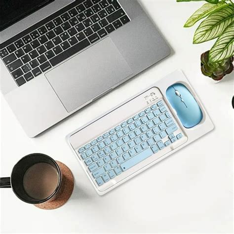Bluetooth Keyboard Mouse Combo For Tablets Magnetic Wireless Set With
