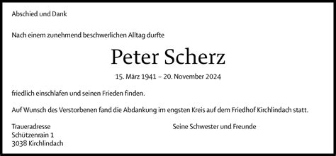 Peter Scherz Hommages
