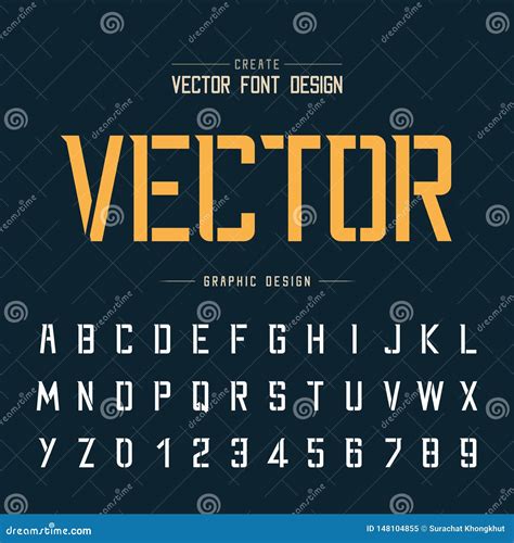 Tech Font And Graphic Alphabet Vector Technology Modern Typeface And Letter Number Design Stock