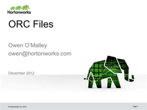 Orc File Introduction Ppt