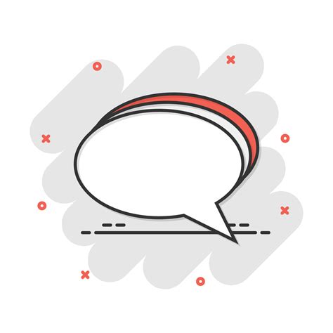 Vector Cartoon Blank Empty Speech Bubble Icon In Comic Style Dialogue Box Illustration